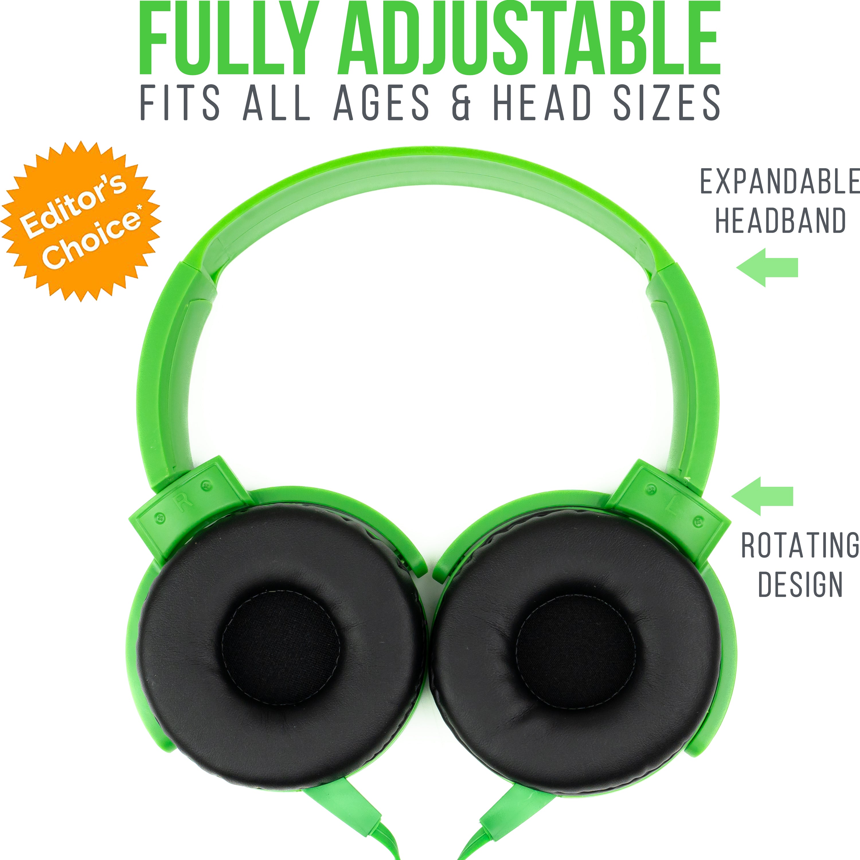 Colorful Bulk Headphones for Classrooms K-12 (10 Pack)